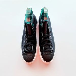 Converse | Shoes | Converse Ctas Lift 2x Hi Black Electric Aqua Womens ...